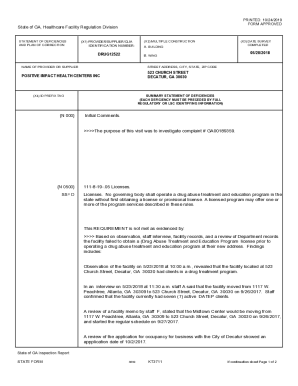 Fillable Online weblink dch georgia COVID 19 GA DCH Georgia Department ...