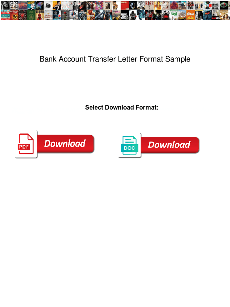 Fillable Online Bank Account Transfer Letter Format Sample. Bank ...