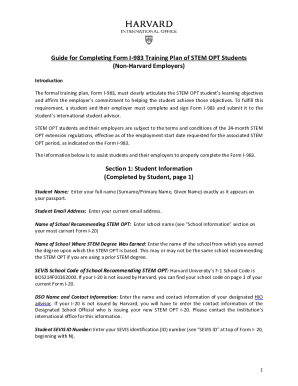 Fillable Online hio harvard A Guide for Completing Form I-983 for STEM ...