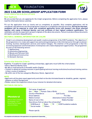 Fillable Online UPSKILLERS KCB FOUNDATION APPLICATION FORM Fax Email ...