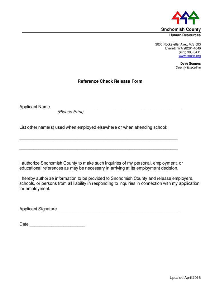 Fillable Online Reference Check Release Form Applicant Name (Please ...