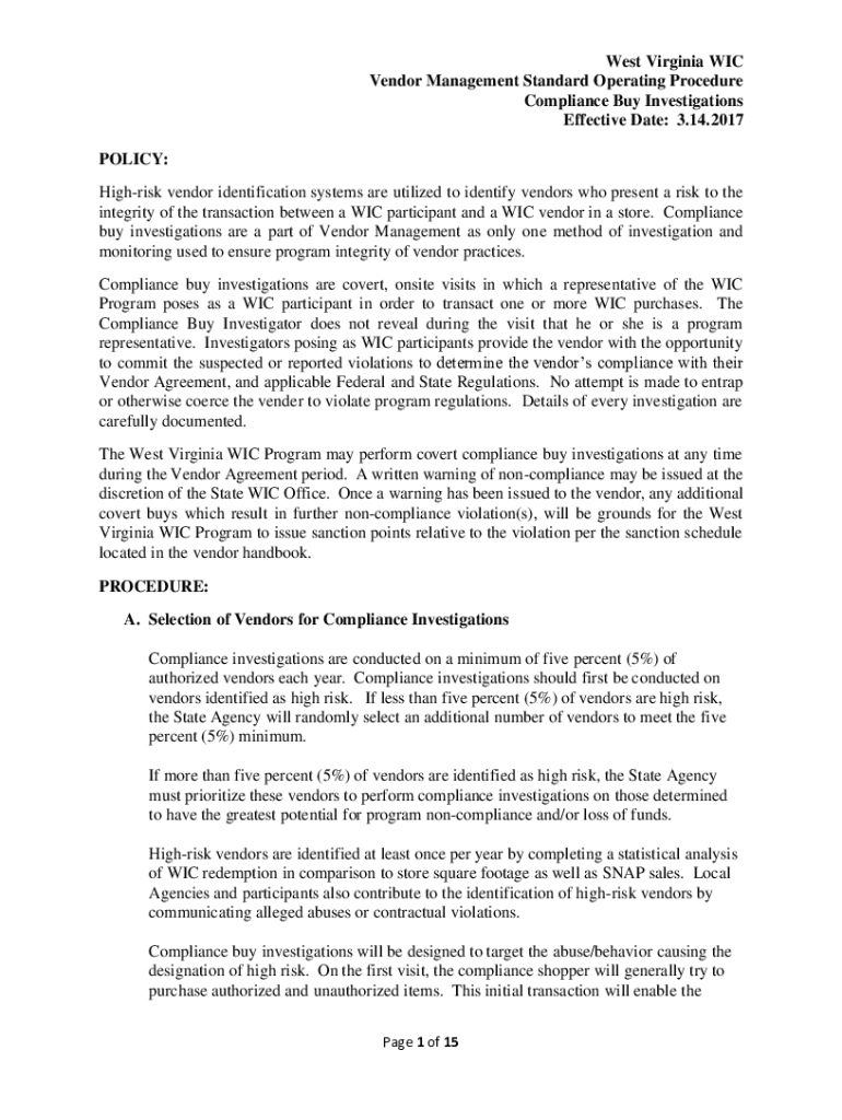 Fillable Online dhhr wv WIC Laws and RegulationsFood and Nutrition ...