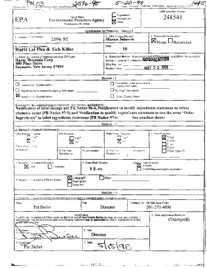 Fillable Online U.S. EPA, Pesticide Product Label, HARTZ CAT FLEA ...
