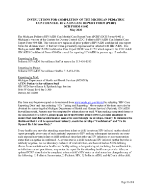 Fillable Online Pediatric HIV Case Report Form Instructions. Pediatric ...