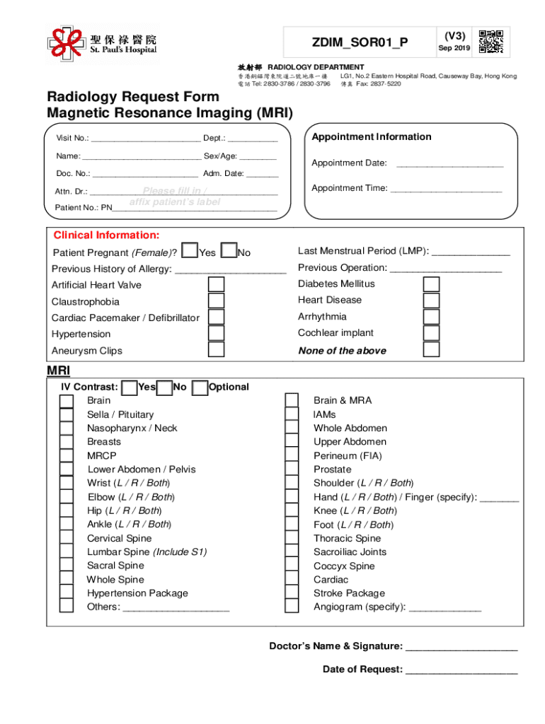 Fillable Online cavuhb.nhs.walesradiologyradiology-departmentsRadiology ...
