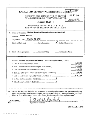Fillable Online ethics ks View Submitted Forms and ReportsEthics ...