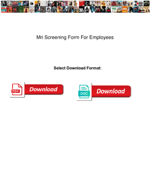 Fillable Online Mri Screening Form For Employees. Mri Screening Form ...