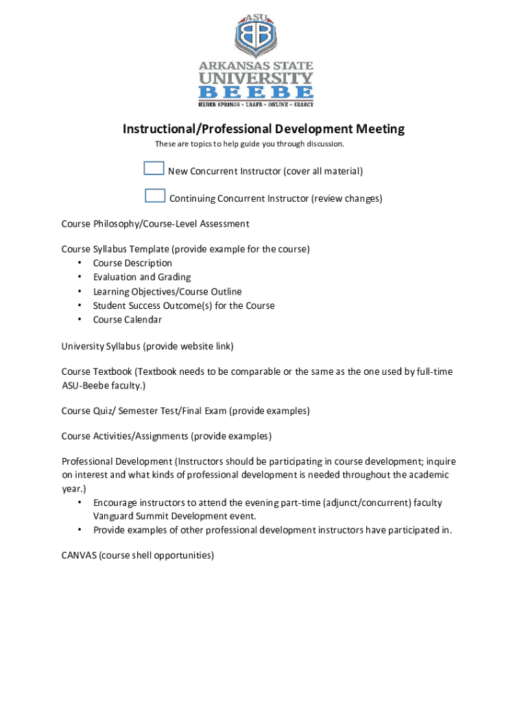 Fillable Online 10 Professional Development Topics to Help You in the ...