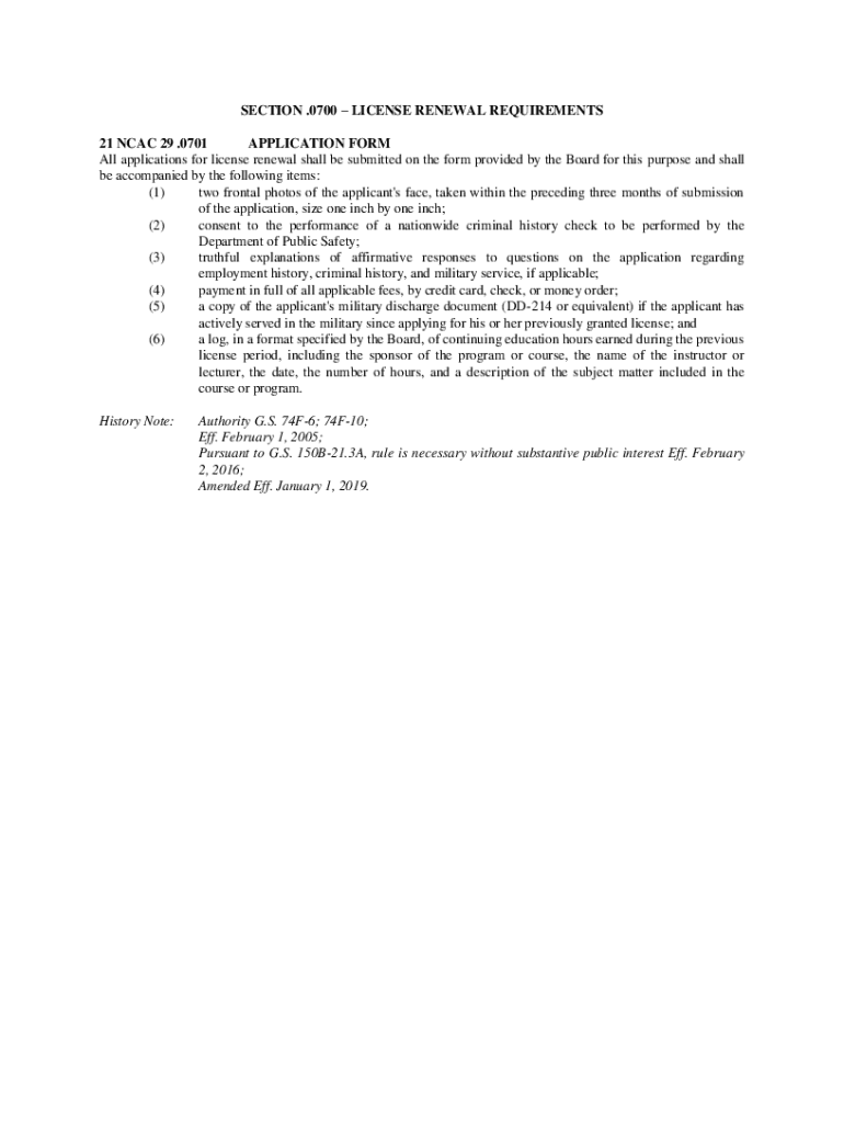 Fillable Online reports oah state nc 21 N.C. Admin. Code 29 .0701 ...