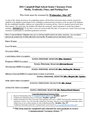 Fillable Online CHS Clearance Form Fax Email Print - pdfFiller