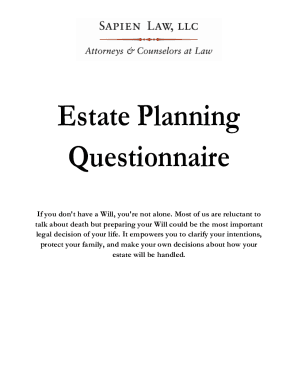 Fillable Online 100 Questions to Ask in an Estate Planning Interview ...