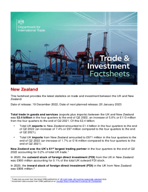 Fillable Online Trade statistics and economic researchNew Zealand ...