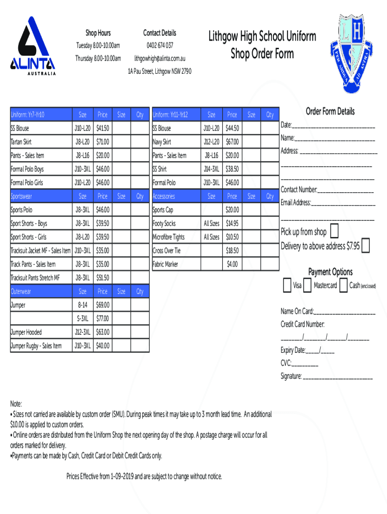 Fillable Online kuringgai-h.schools.nsw.gov.auabout-our-schoolUniform Shop - Ku-ring-gai High ...