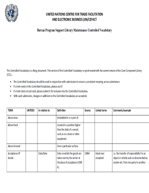 Fillable Online United Nations Centre for Trade Facilitation and ...