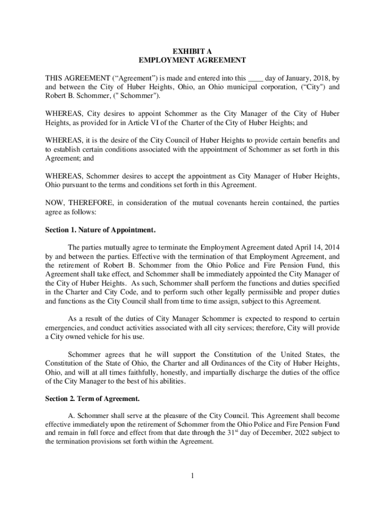 Fillable Online EXHIBIT A TO EMPLOYMENT AGREEMENT Sample ClausesLaw Insider Fax Email Print ...