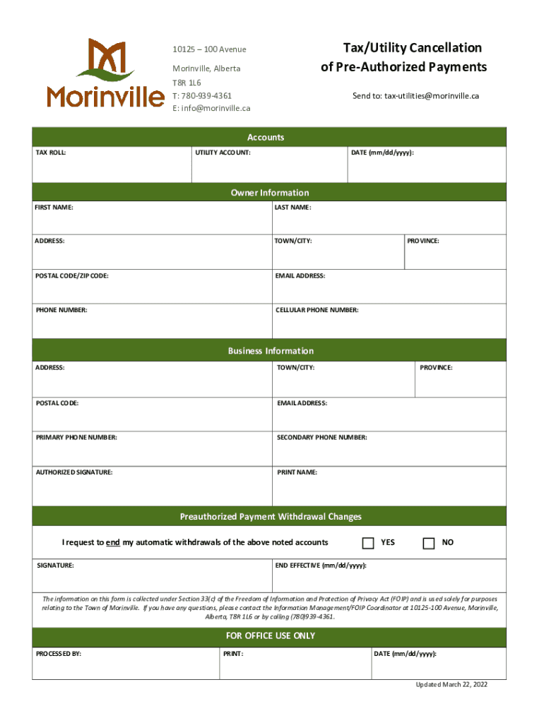 Fillable Online Change-of-Address--Parkland-County.pdf Fax Email Print - pdfFiller
