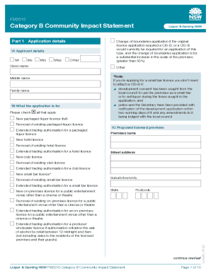 Fillable Online Prepare a Community Impact StatementService NSW Fax ...