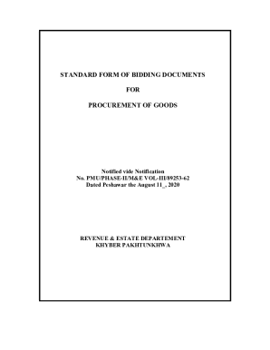 Fillable Online standard form of bidding documents forbidding documents for ... Fax Email Print ...