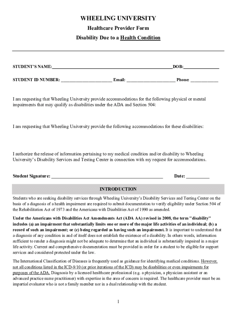 Fillable Online Medical Provider Verification Form - Health Condition ...