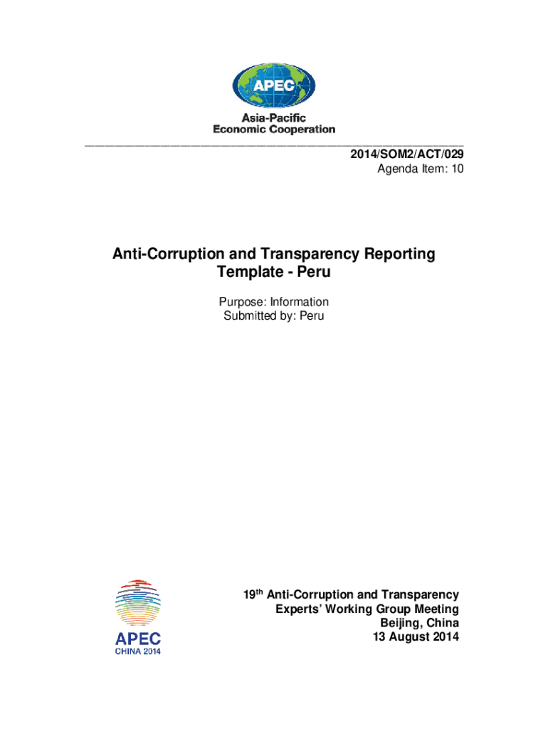 Fillable Online Anti-Corruption and Transparency Reporting Template ...