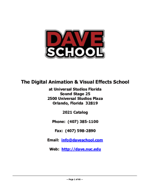 Fillable Online DAVE School - The Digital Animation & Visual Effects ...