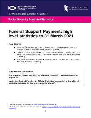 Fillable Online Social Security Scotland statistics: publications Fax ...