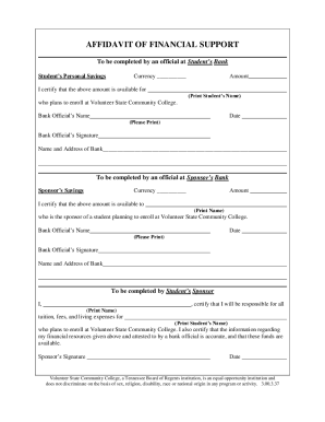 Fillable Online Affidavit of Financial Support (Prise en Charge)Belgium ...