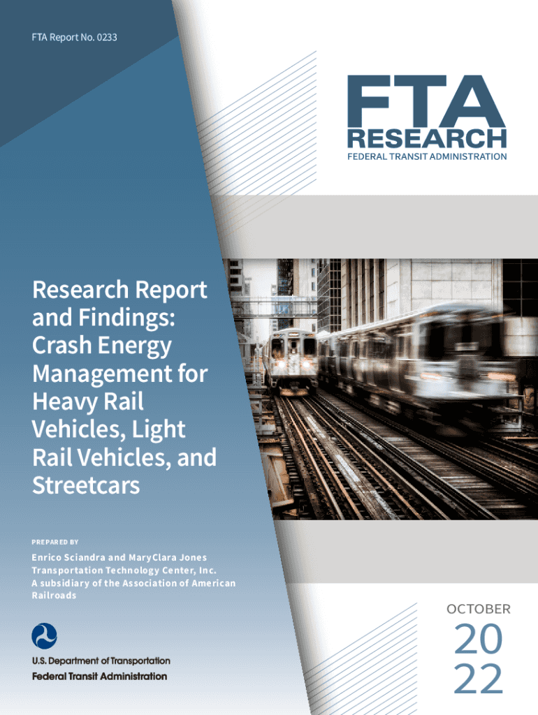 Fillable Online Crash Energy Management for Heavy Rail Vehicles, Light ...