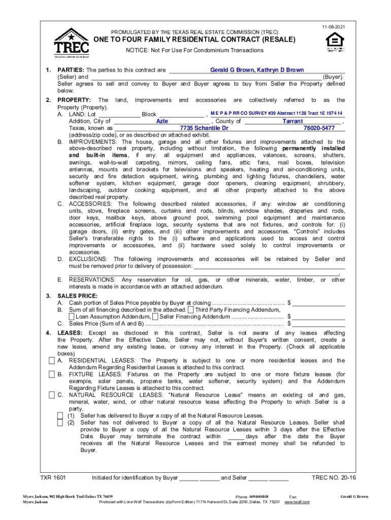 Fillable Online New, Revised Forms Now AvailableTexas REALTORS Fax ...