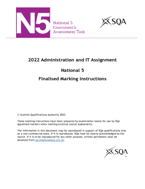 Fillable Online sqa org 2022 National 5 Administration and IT ...