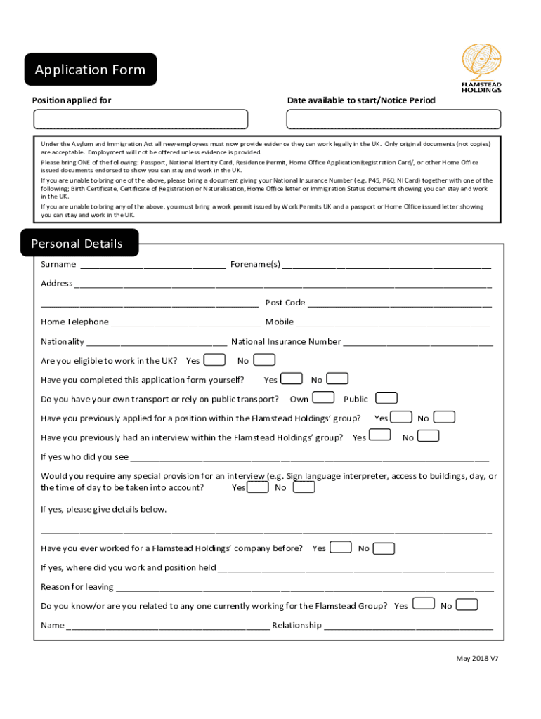 Fillable Online Refugees Act: Application for asylum (new form) - Gov ...