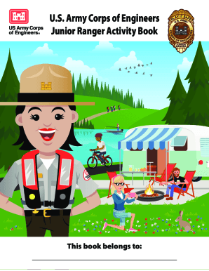 Fillable Online corpslakes erdc dren Junior Ranger Books (U.S. National ...