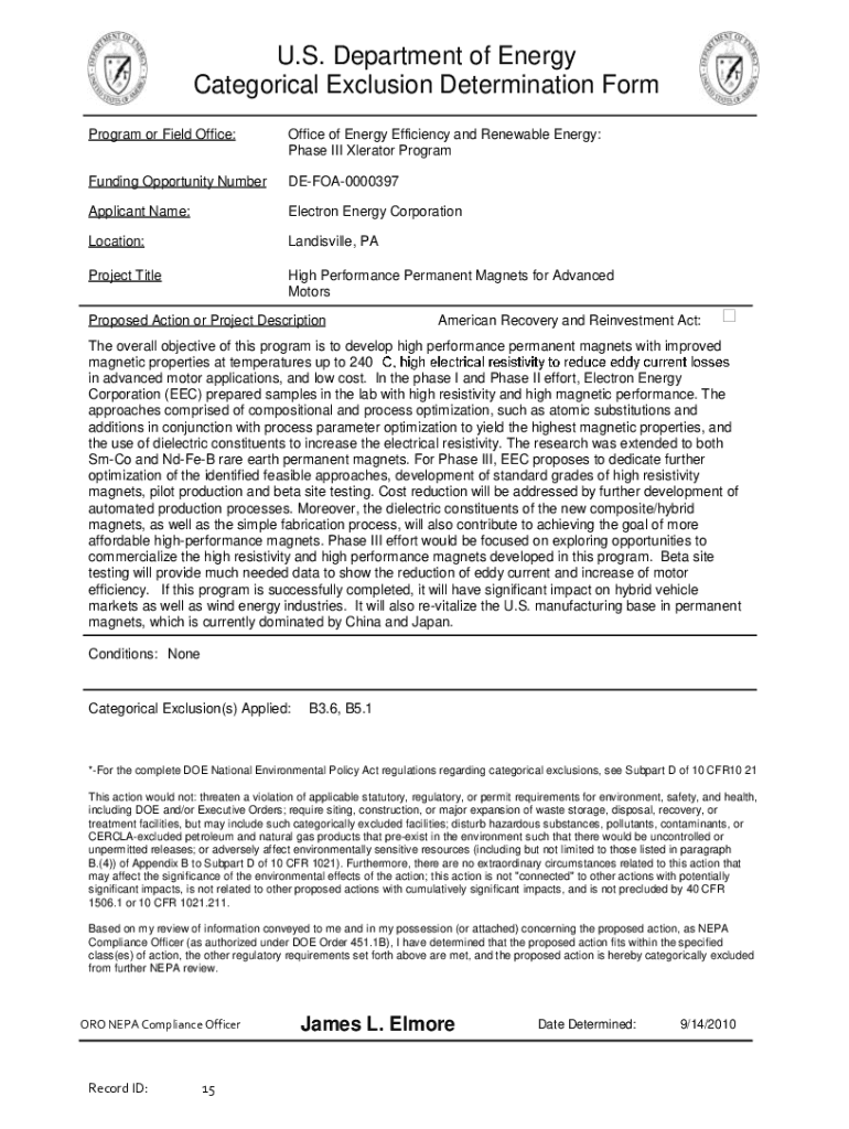 Fillable Online U.S. DOE Office of Energy Efficiency and Renewable ...