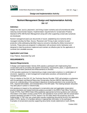 Fillable Online FY23DIA 157Nutrient Management Design and ...