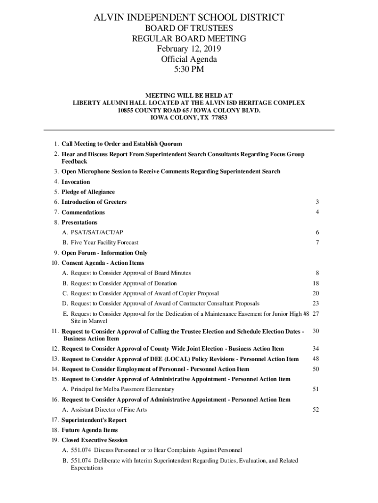 Fillable Online LIBERTY ALUMNI HALL LOCATED AT THE ALVIN ISD HERITAGE ...