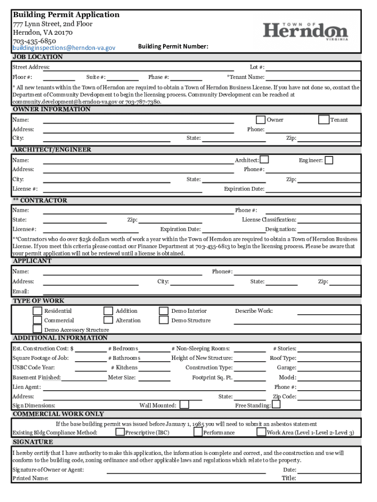 Fillable Online Commercial Interior Alteration Building Permit Process ...