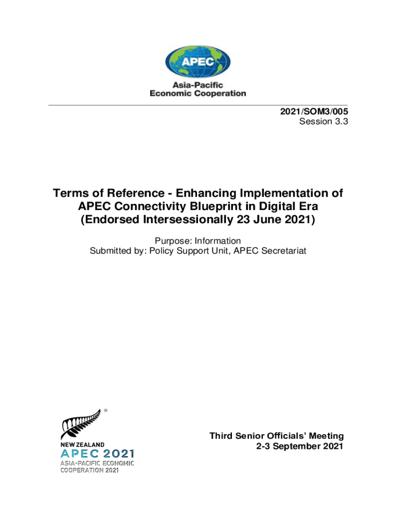 Fillable Online Terms of Reference of the APEC Digital Economy Steering ...