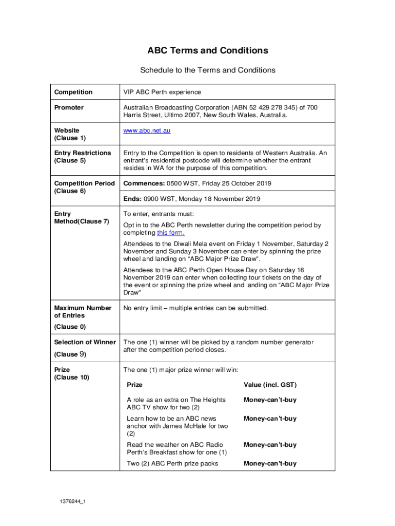 Fillable Online Terms - ABC Fax Email Print - pdfFiller