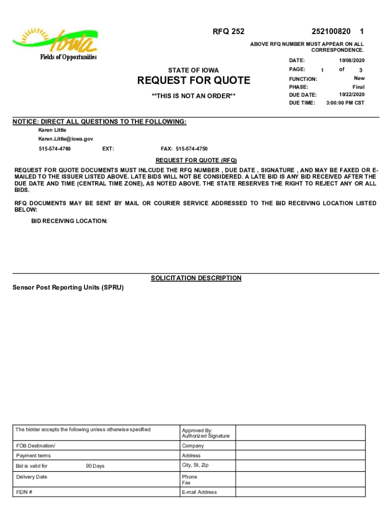 Fillable Online Request for Quotation (RFQ, RFQs) - Find RFPSteps to ...