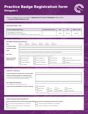 Fillable Online Fillable Online delegate registration form (please ...