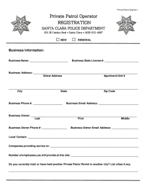 Fillable Online Fillable Online private patrol operator registration ...