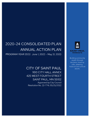 Fillable Online Five-year Consolidated Plan, Annual Action Plans and ...