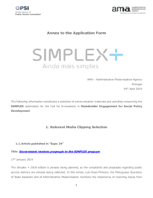 Fillable Online Annex to the Application Form Fax Email Print - pdfFiller