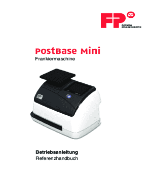 Fillable Online ber Diese Anleitung - FP PostBase Mini Betriebsanleitung - ManualsLib Fax Email ...