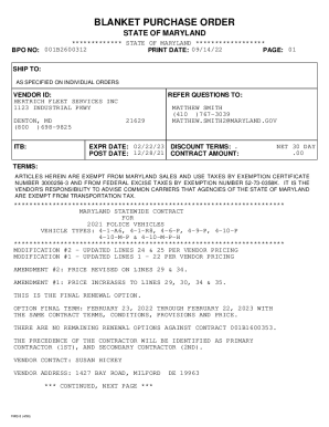 Fillable Online dgs maryland All You Ever Need to Know About Purchase Orders Fax Email Print ...