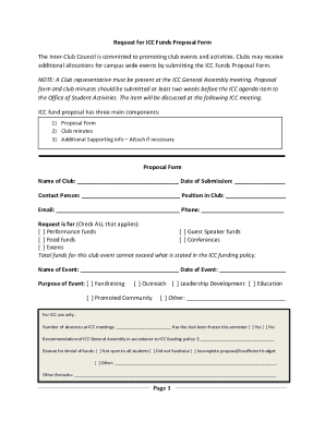 Fillable Online Request for ICC Funds Proposal Form - Mission College ...