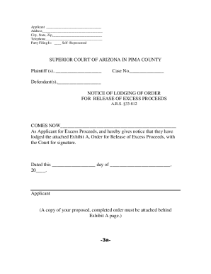 Fillable Online affidavit of mailing.pdf - Pima County Treasurer's ...