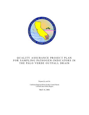 Fillable Online Template for Quality Assurance Project Plan and/or Sample ... Fax Email Print ...