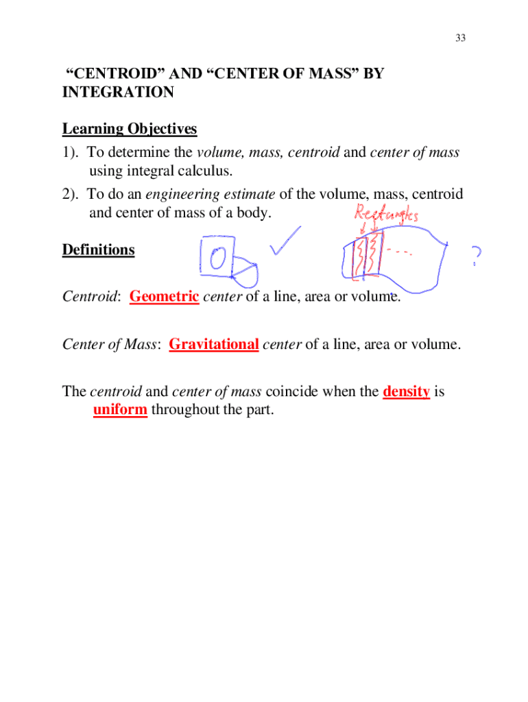 Fillable Online 17.3: Centroids in Volumes and Center of Mass via ...