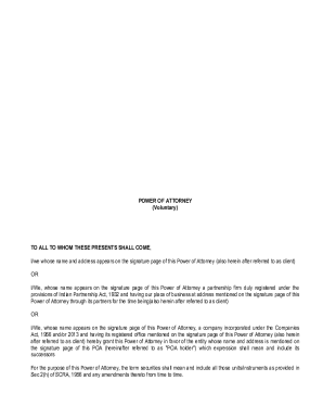 Fillable Online Download Power of Attorney (POA) in Word & PDF Format ...